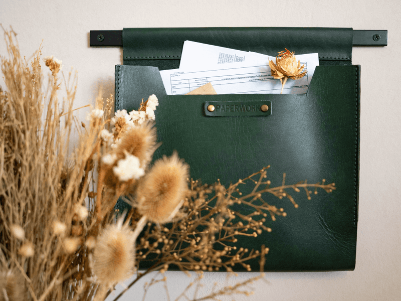 Large Leather Wall Pocket