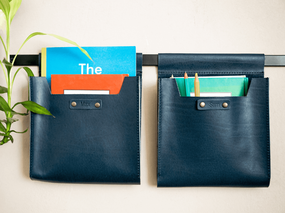 Small Leather Wall Pockets Organizer